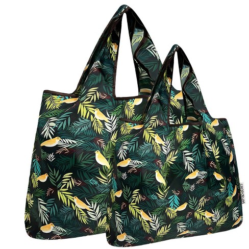 Wrapables Large & Small Foldable Nylon Reusable Shopping Grocery Bags ...
