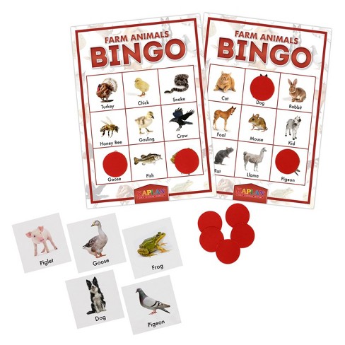 Kaplan Early Learning Farm Animals Bingo Learning Game : Target