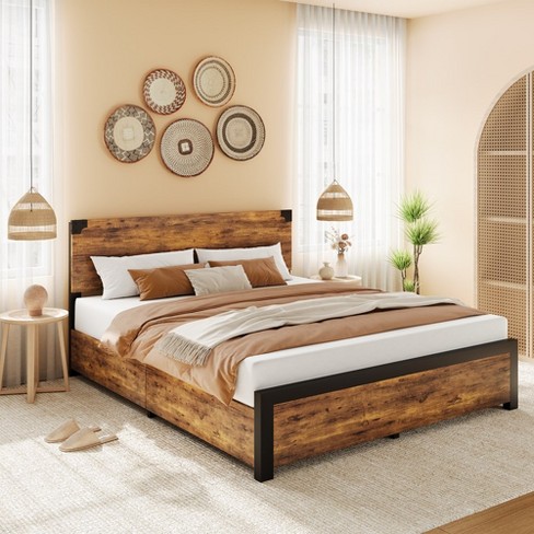 Sturdy wooden bed store