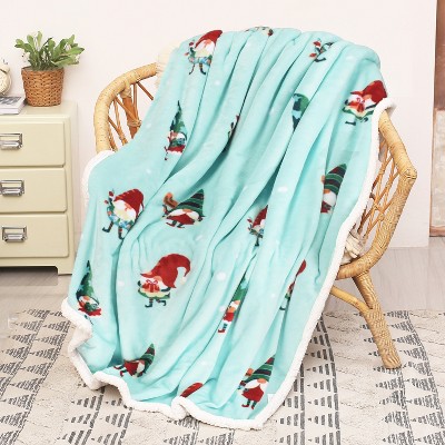 Catalonia Teal Fluffy Throw Blanket, Super Soft Mink Plush Couch ...