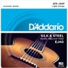 D'addario Ej40 Silk And Steel Ball End Acoustic Folk Guitar Strings ...