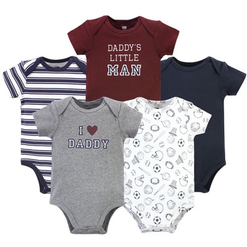 Hudson Baby Infant Boy Cotton Bodysuits, Boy Daddy 5-pack, 3-6 Months ...