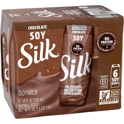 Silk Shelf-stable Chocolate Soy Milk - 6ct/8 Fl Oz Boxes : Target