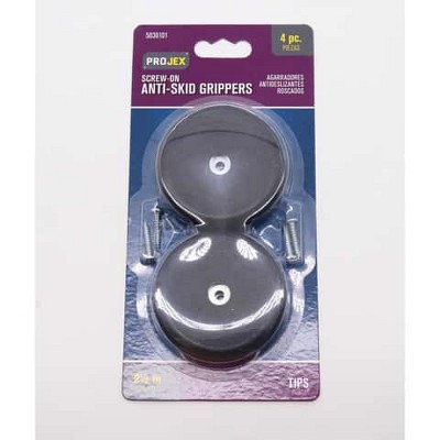 Projex Plastic Heavy Duty Anti-skid Pad Black Round 2-1/2 In. W 4 Pk ...