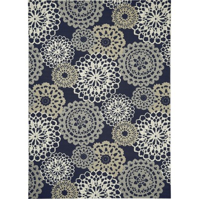 Waverly Sun N Shade Snd72 Black Indoor/outdoor Area Rug 7'9" X 10'10 ...