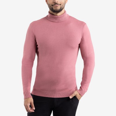 X Ray Men's Turtleneck Sweater(available In Big & Tall) In Dusty Mauve ...