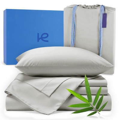 Kickoff Viscose Bamboo Sheets Full Size 4-pc Organic Bamboo Viscose Bed ...