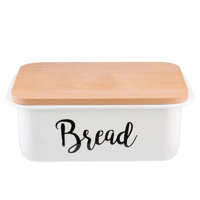 Granrosi 10" Tall Vintage-inspired Farmhouse Metal Bread Keeper Box ...