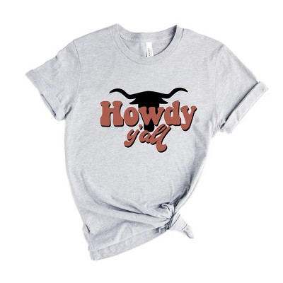 Simply Sage Market Women's Howdy Y'all Bull Short Sleeve Graphic Tee ...