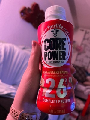 Core Power Strawberry Banana 26G Protein Shake - 14 fl oz Bottle : Target