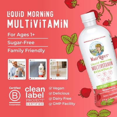 Maryruth's Morning Multivitamin Liquid, Strawberry, 32 Oz : Target