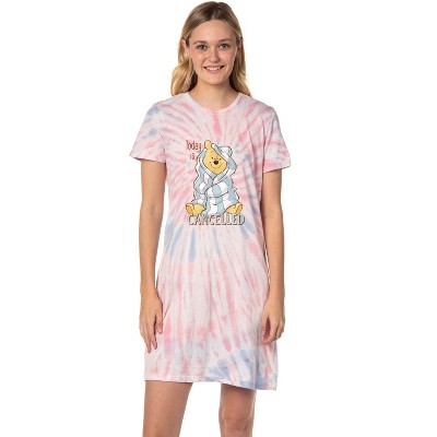 Disney Women's Winnie-the-pooh Nightgown Sleep Pajama Shirt For Adults ...