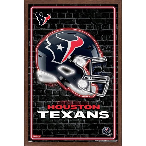Trends International Nfl Houston Texans - Neon Helmet 24 Framed Wall ...