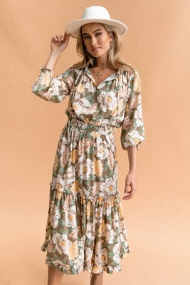 Petal And Pup Women's Gerif Dress - Olive 12 : Target