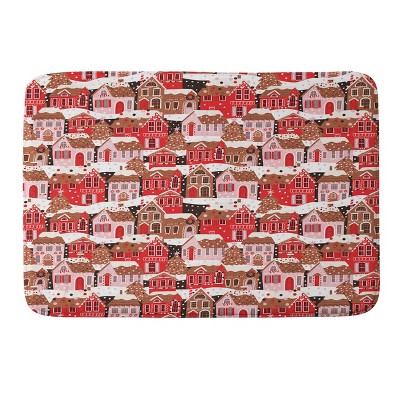 Heather Dutton Gingerbread Village Cream Memory Foam Bath Mat - Deny ...