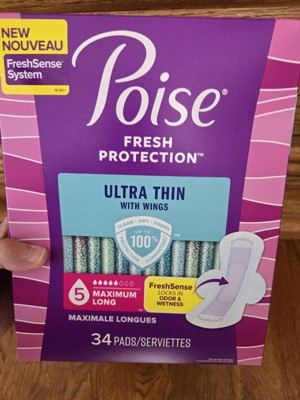 Poise Ultra Thin Pads With Wings - Maximum Absorbency : Target