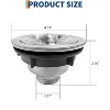 Stainless Steel Kitchen basin Drain Assembly Kit – Deep Basket Strainer ...