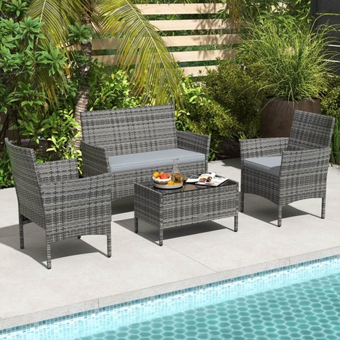 Target grey wicker patio furniture store