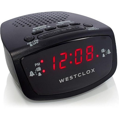 Digital Alarm Clock Black - Westclox : Target