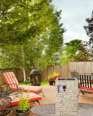 16" Stack Stone Liquid Propane Fire Column - Light Brown - Threshold ...