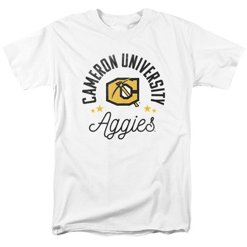 Campus Lab Cameron University Official Aggies Adult T-shirt, White ...