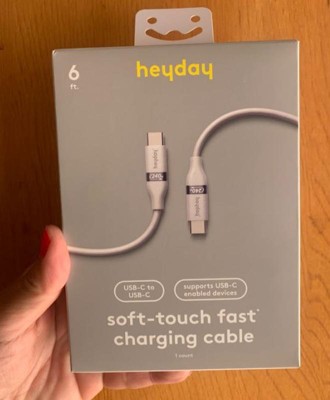 6' Usb-c To Usb-c Fast Charging Silicone Cable - Heyday™ Bluebird : Target