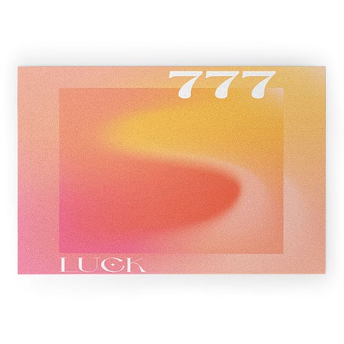 April Lane Art Gradient Angel Number 777 24"x36" Welcome Mat - Deny ...