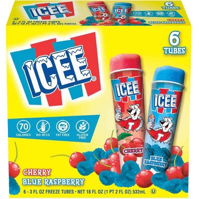 Icee Raspberry And Wild Cherry Tubes - 18oz/6ct : Target