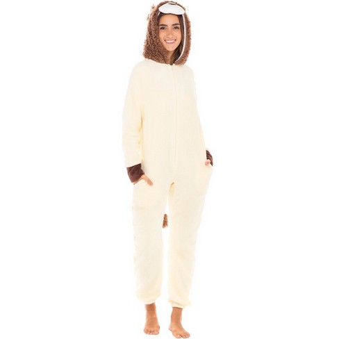 Alexander Del Rossa Women's Hooded Footed Adult Onesie Pajamas, Plush ...