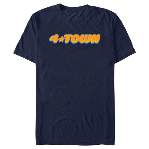 Men's Turning Red 4*town Band Logo T-shirt - Navy Blue / 1 - X Large ...