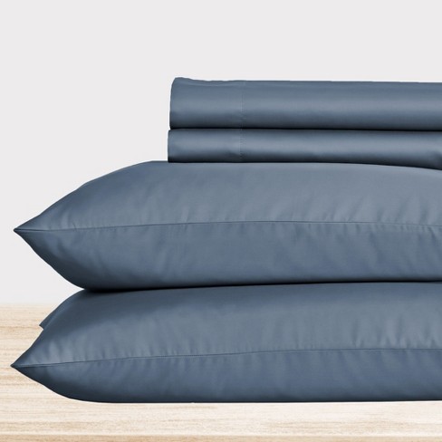 Faded Denim -queen Sheet Set, 100% Extra Long Staple, 500 Thread Count ...