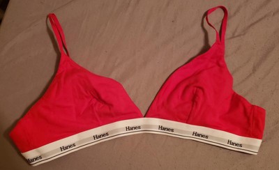 Hanes Originals Women's 2pk Stretch Triangle Bralette Mho102 - Red/gray ...