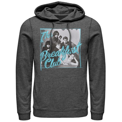 Men's The Breakfast Club Grayscale Character Pose Pull Over Hoodie ...