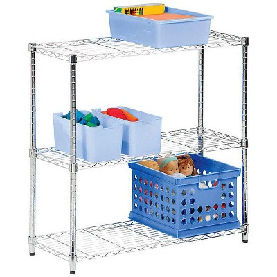Honey-can-do 3 Tier Chrome Shelving Unit With Wood : Target