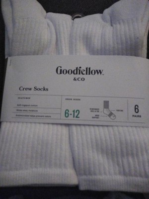 Men's Odor Resistant Socks 6pk - Goodfellow & Co™ - 6-12 : Target