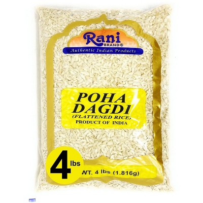 Poha Thick Dagadi (flattened Rice) - 64oz (4lbs) 1.81kg - Rani Brand ...