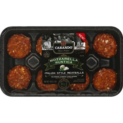 Carando Mozzarella Rustica Meatball - 16oz/8ct : Target