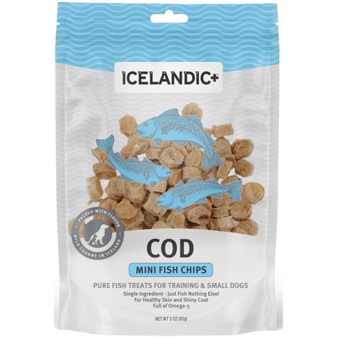Icelandic+ Mini Cod Fish Chips Training Dog Treat 3-oz Bag : Target