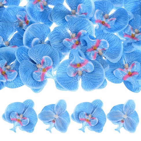 Unique Bargains Silk Plastic Durable Handcrafted Artificial Orchid ...