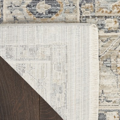 Nourison Nyle Vintage Medallion Indoor Rug Light Blue 5'3" X 7'10" : Target