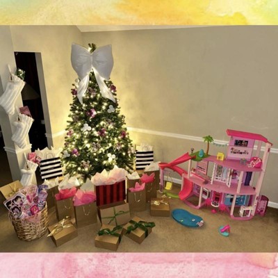 Barbie Dreamhouse Pool Party Doll House With 75+ Pc, 3 Story Slide ...