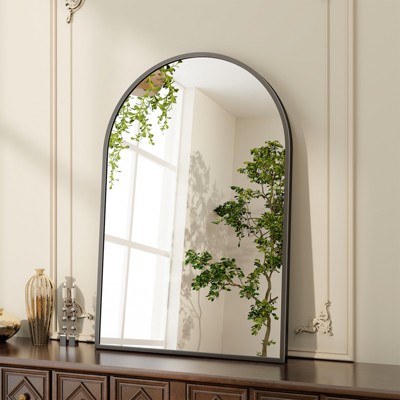 Beautypeak Rectangle With Rounded Top Decorative Wall Mirror 26"x38 ...