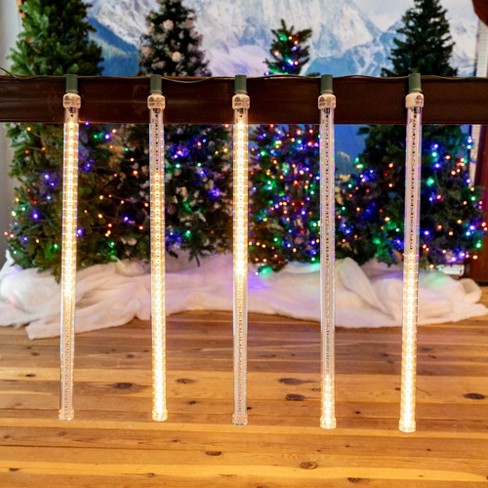 Novelty Lights Warm White 24" Led Cascading Meteor Starfall Tube Icicle ...