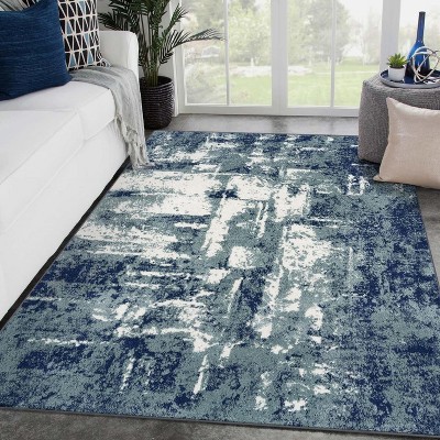 Luxe Weavers Abstract Modern Area Rug, Blue 4x5 : Target