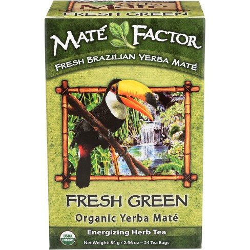 Mate Factor Fresh Green Organic Yerba Mate - Case Of 6 - 24 Bags : Target