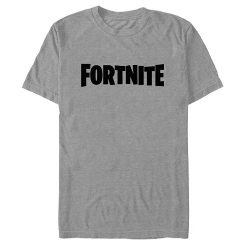Men's Fortnite Simple Black Logo T-shirt - Dark Heather Grey - X Large ...