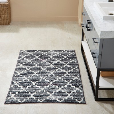 Better Trends Savio 100% Micro Polyester Knitted Chevron Pattern Bath ...