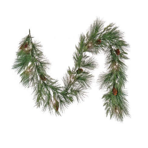 Hgtv Home Collection 6ft Pre Lit Artificial Christmas Garland, Mixed ...