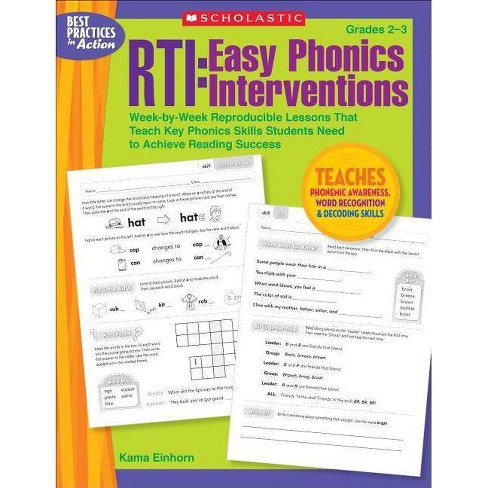 Rti: Easy Phonics Interventions - By Kama Einhorn (paperback) : Target