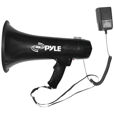 Pyle 30w Pa Bullhorn Megaphone Speaker With Built-in Siren & Led Lights ...